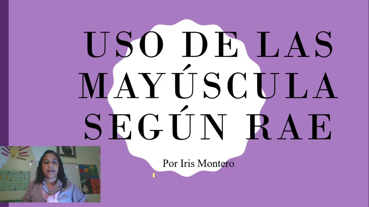 Uso de las mayúsculas según RAE - YouTube