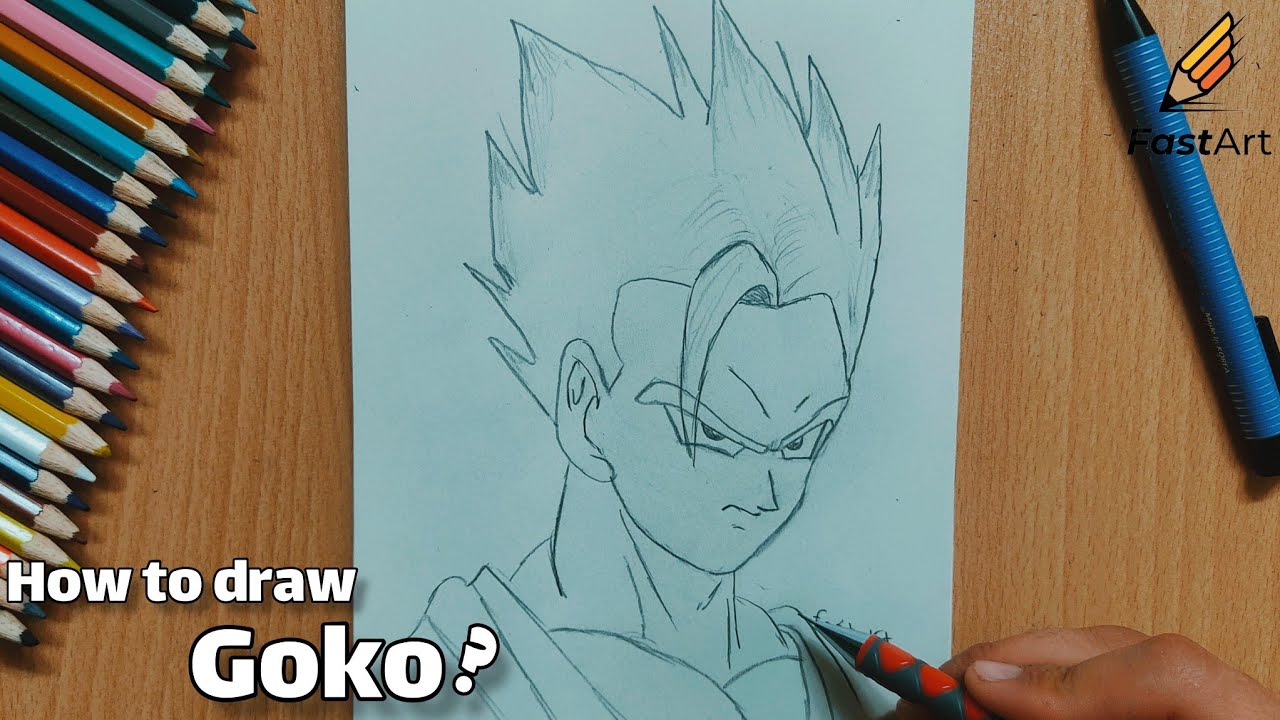 How to draw gohan step by step || Easy drawing ideas for beginners ...