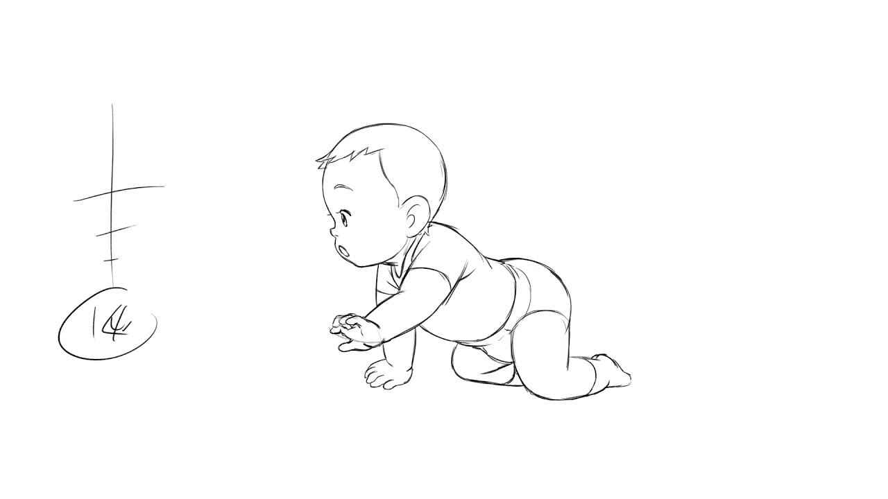 baby crawl LINE TEST - YouTube