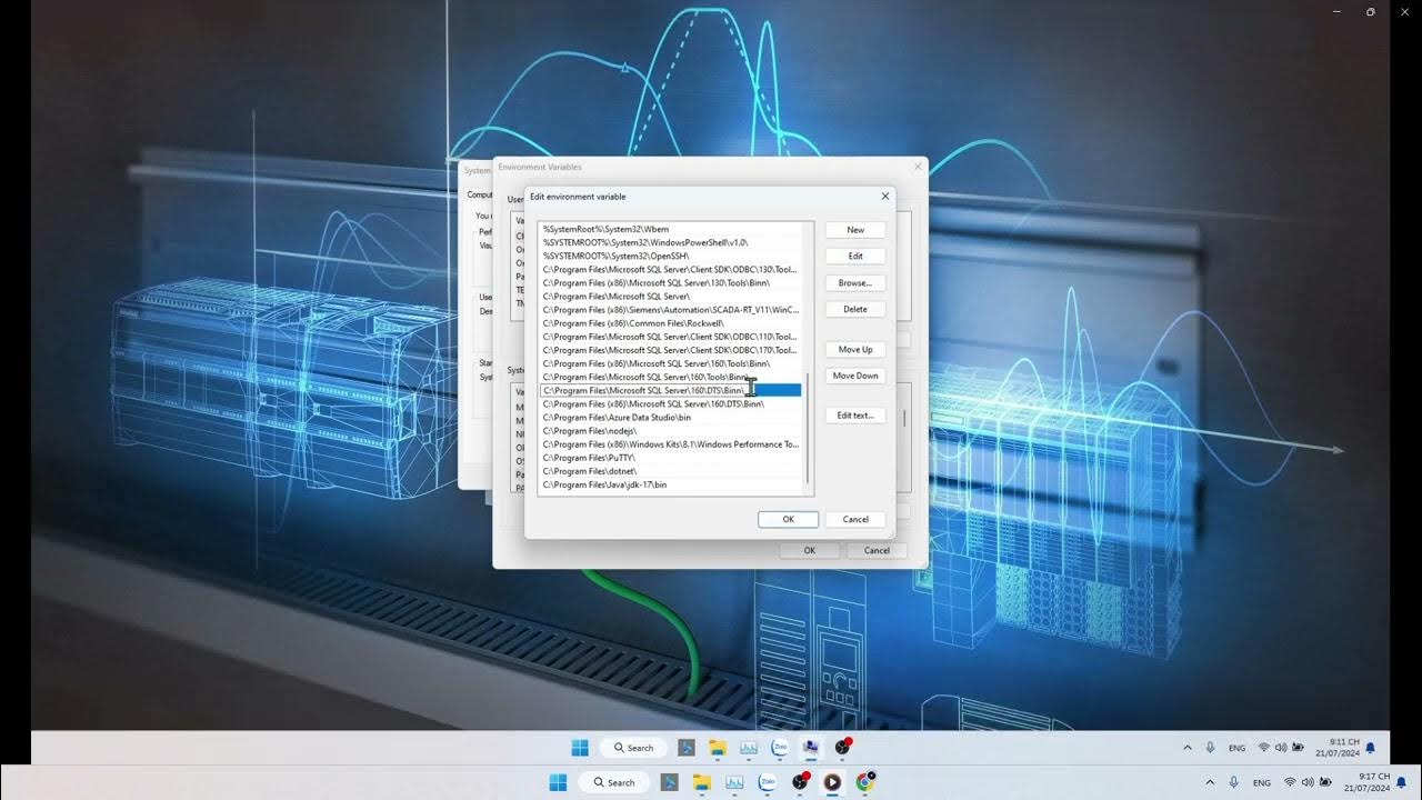 this environment variable is too large. this dialog allows setting values up to 2047 characters ...
