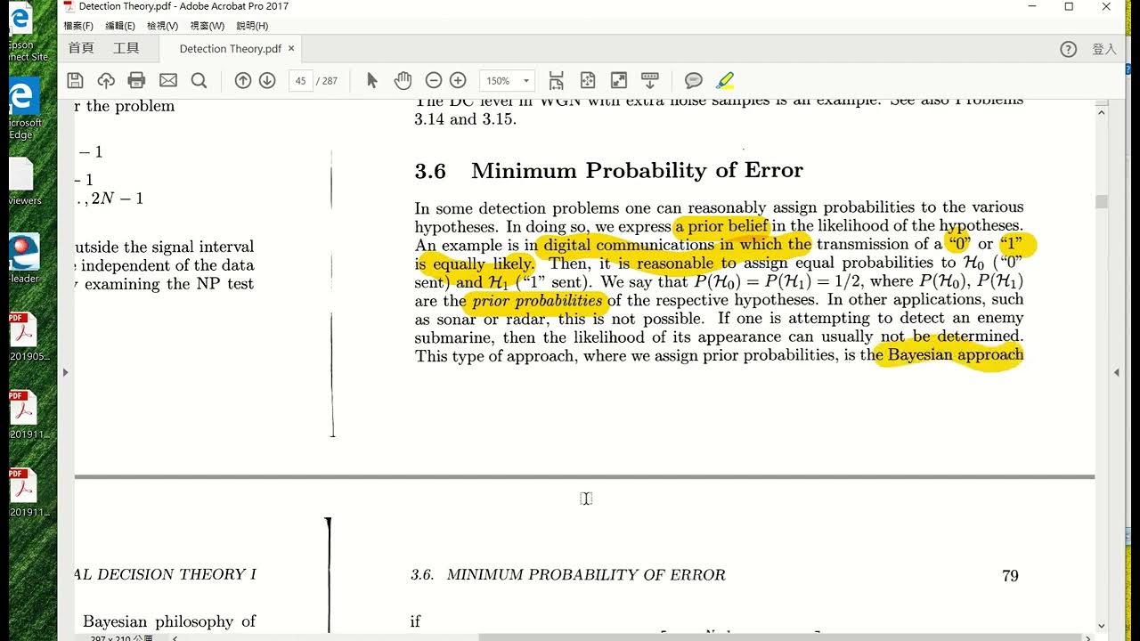 NTHU COM 5232 Detection and Estimation Theory 2023 Week 3 & 4 part 5 - YouTube