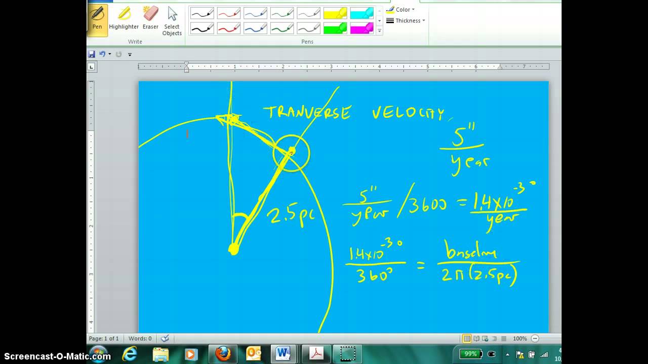 Parallax used to find transverse velocity - YouTube