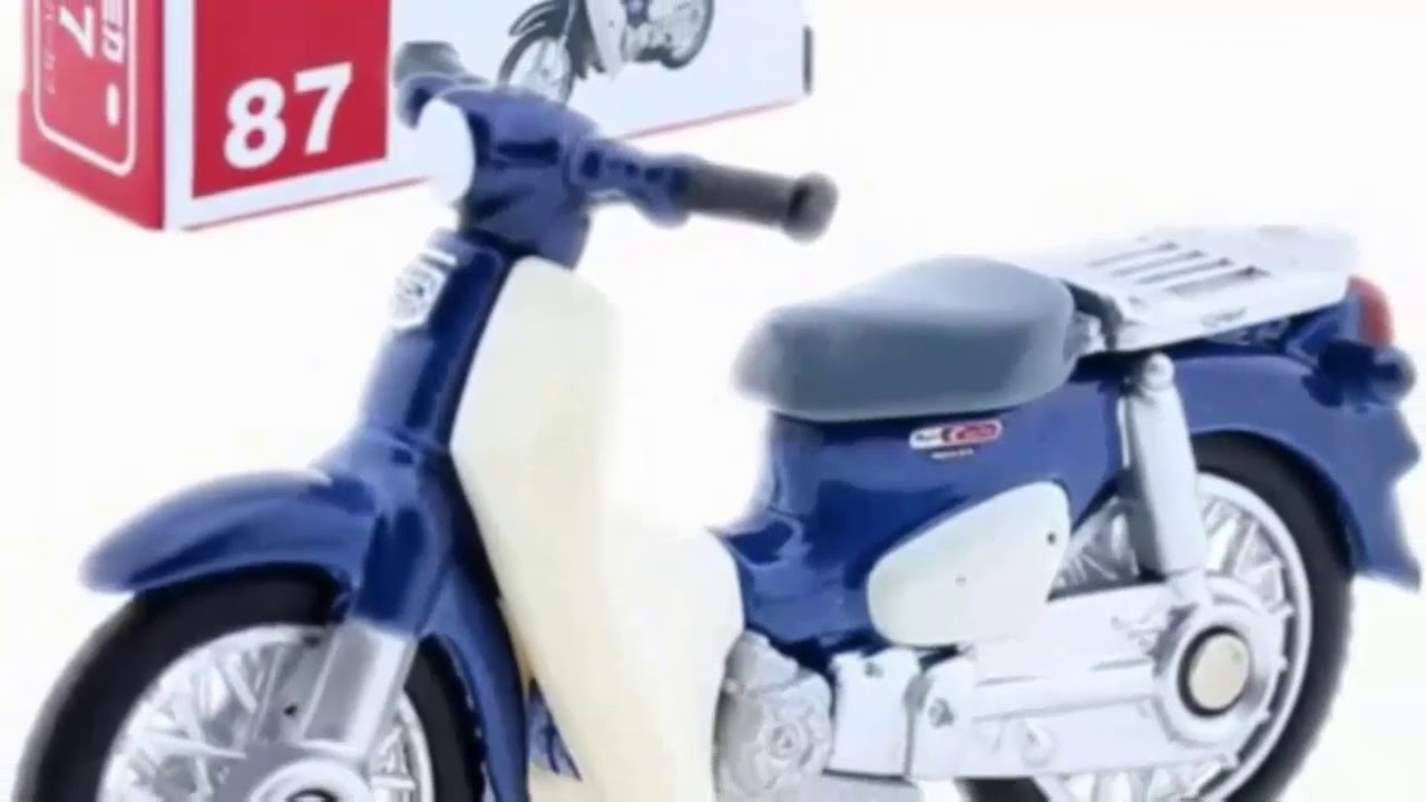 Diecast Honda Super Cub No. 87 Scale 1:33 Motorcycle by : Takara Tomy ...