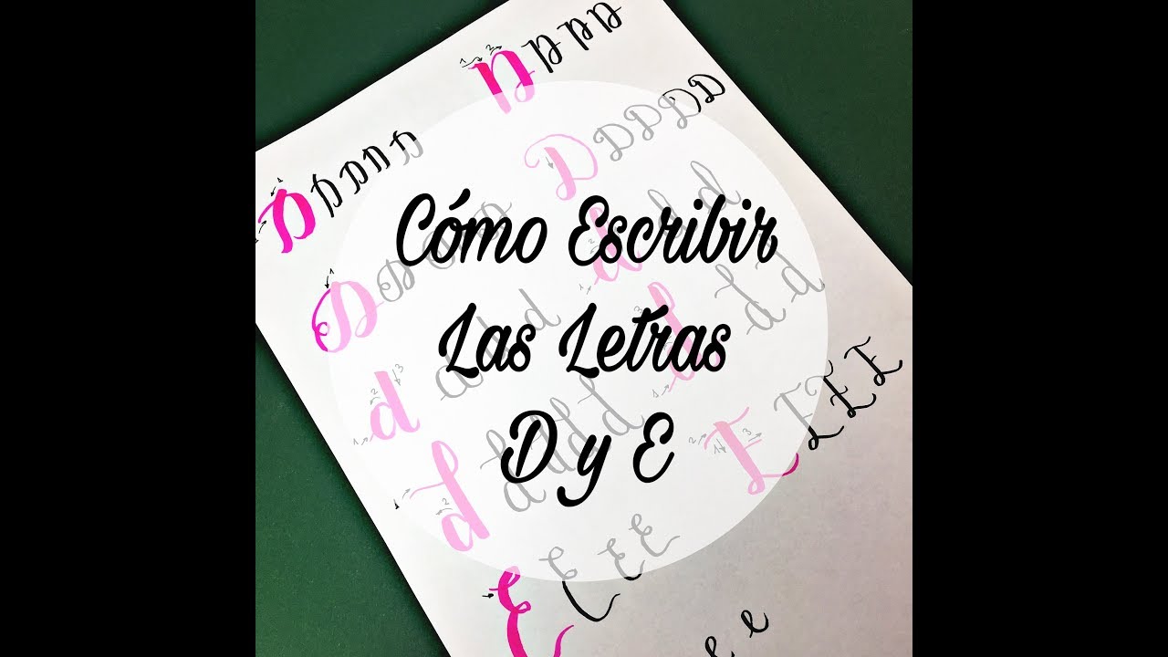 Cómo Escribir Las Letras D y E - YouTube