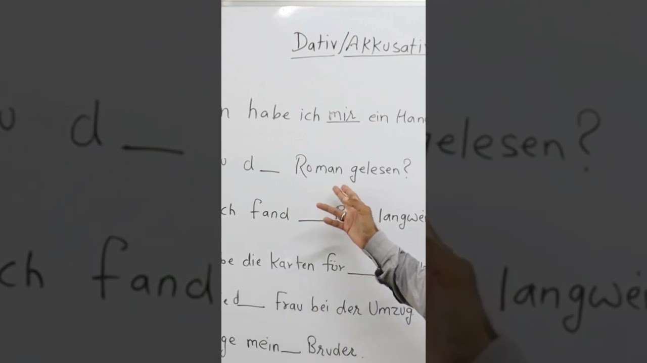 Dative/Accusative Case in German| - YouTube