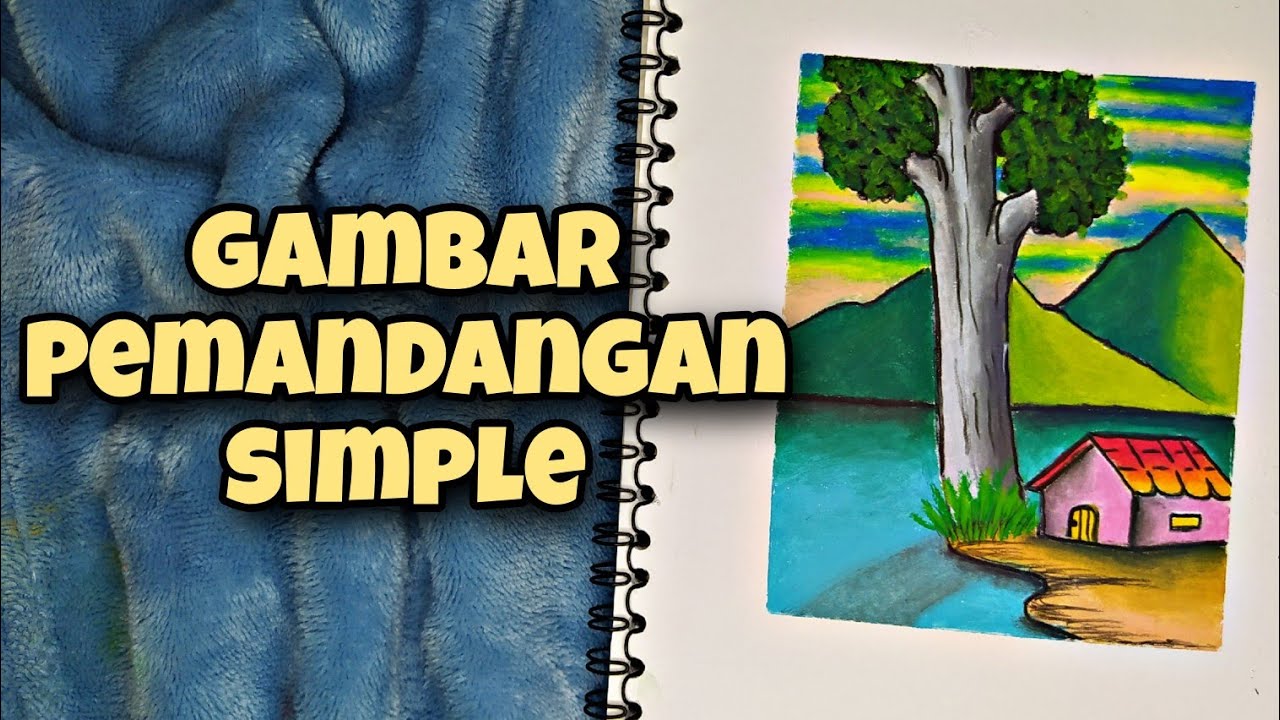 gambar pemandangan simple - YouTube