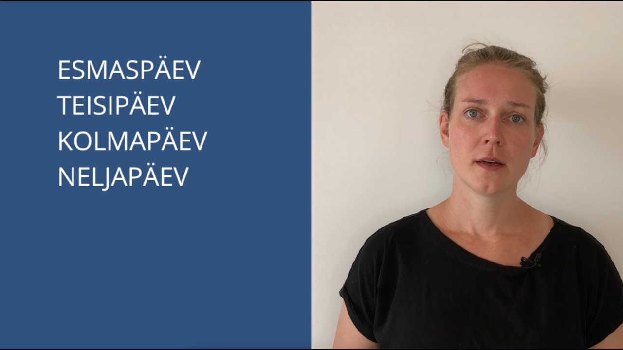 Learn Estonian Language: Weekdays - YouTube