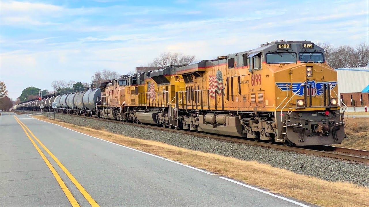 Union Pacific Trio on NS P98 - YouTube