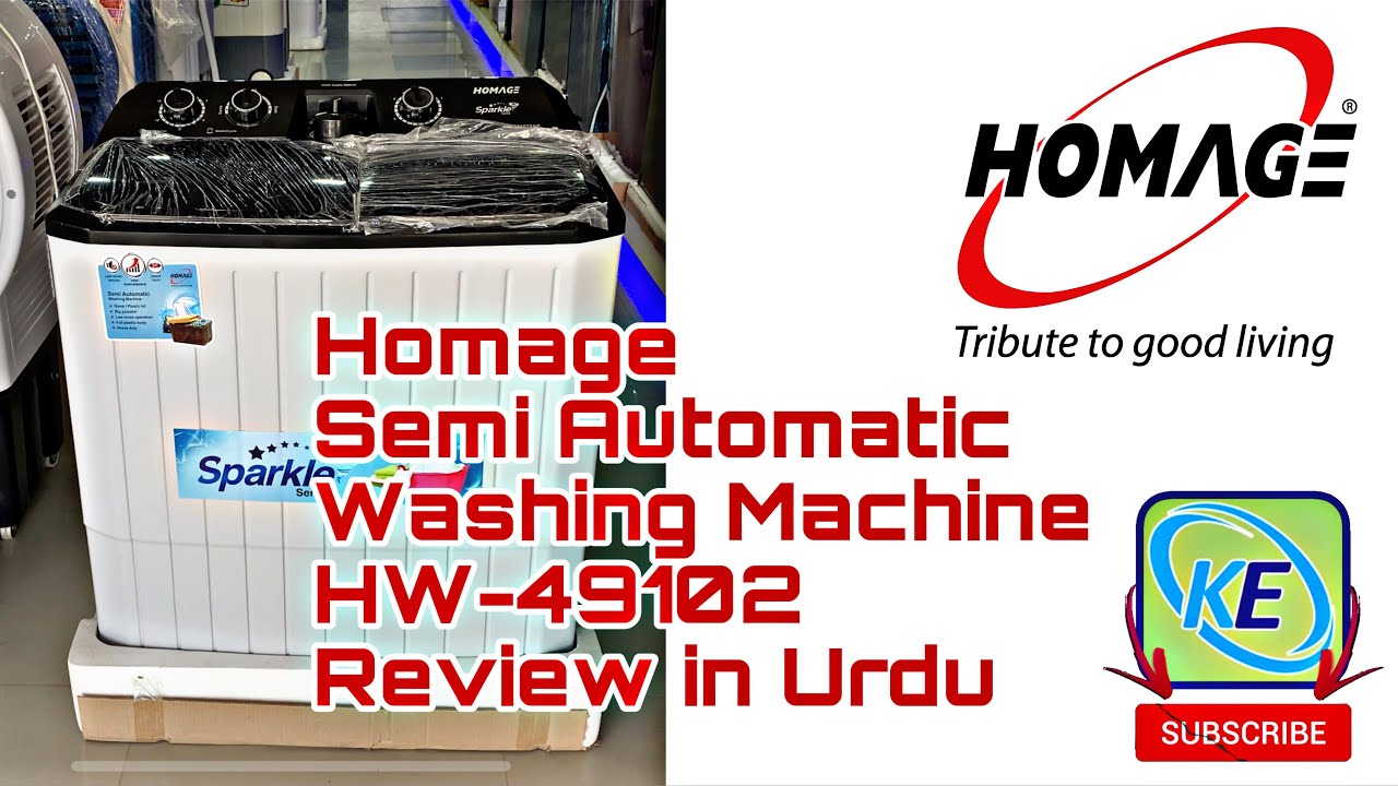 Homage Semi-Automatic Washing Machine HW-49102 Review in Urdu - YouTube