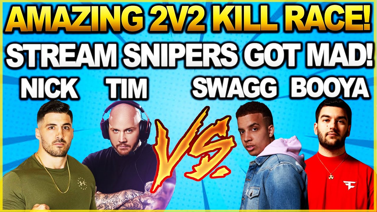 NICKMERCS Mad After Stream Sniper Kills Him! | NICKMERCS & Tim VS Swagg ...
