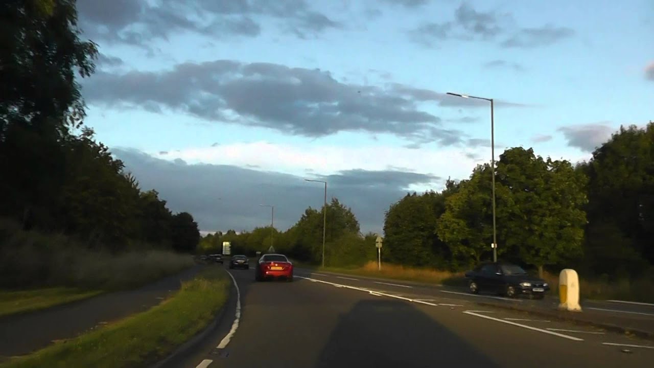 Driving Along Broomhall Way, Crookbarrow Way & Whittington Road ...