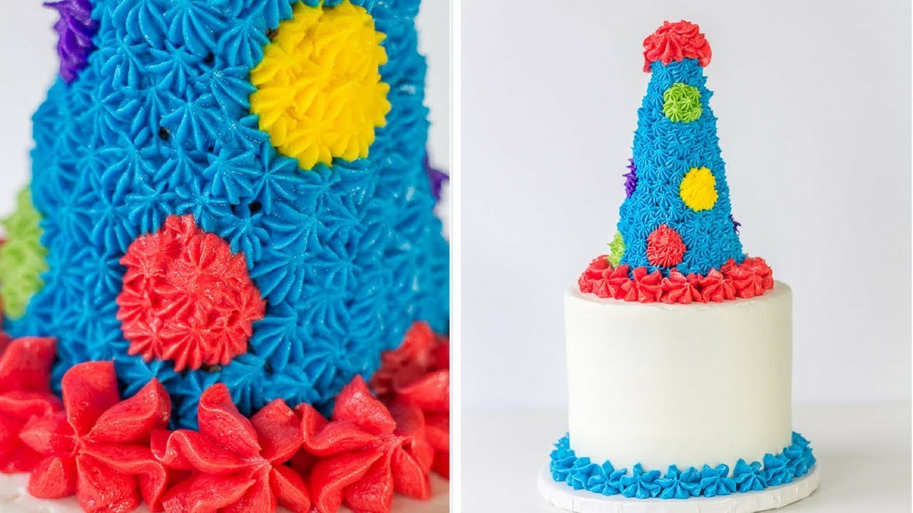 Edible Party Hat Cake Topper Tutorial - YouTube