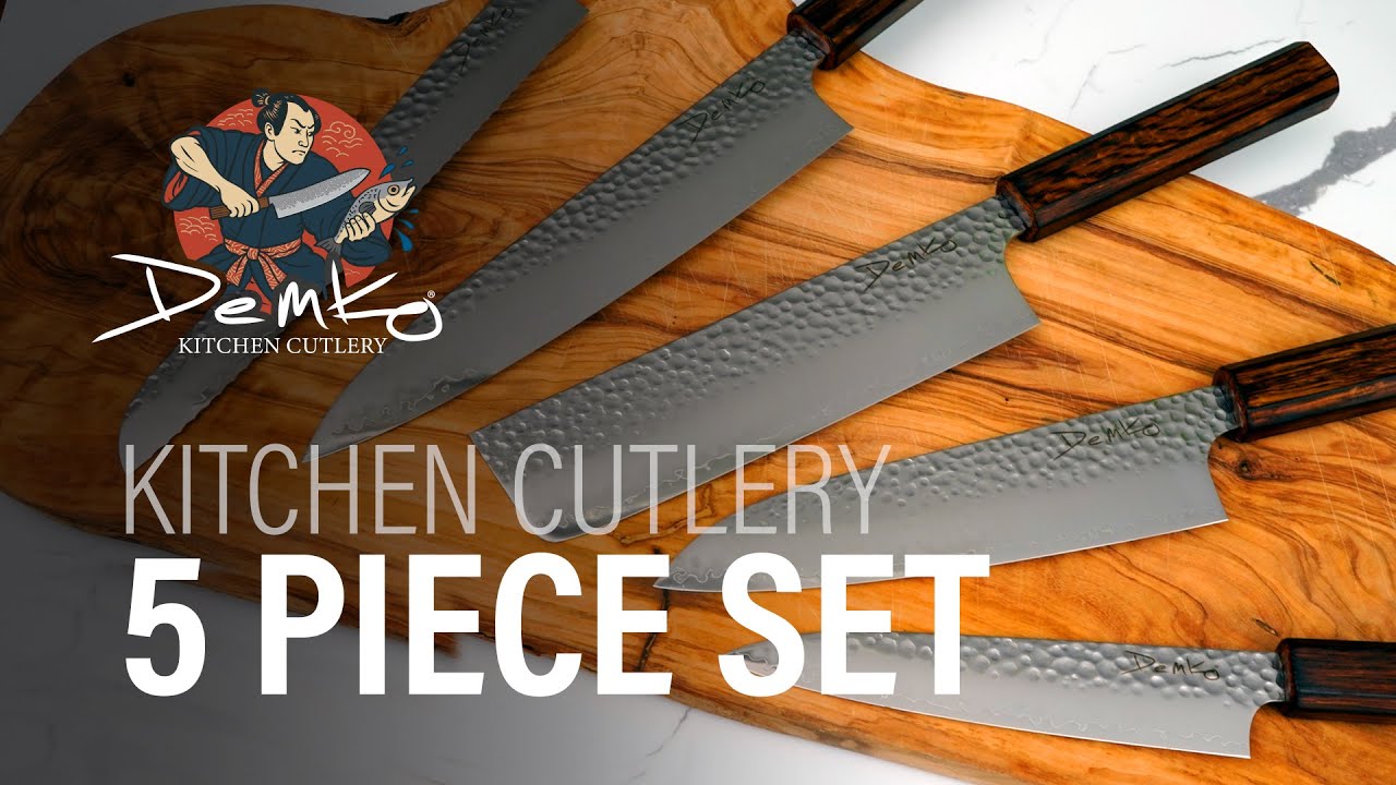 Demko® Kitchen Cutlery Series - 5 Piece Set - YouTube