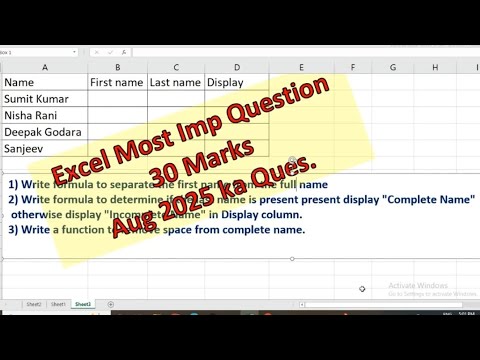 Hartron Excel Aug 2025 long question - YouTube