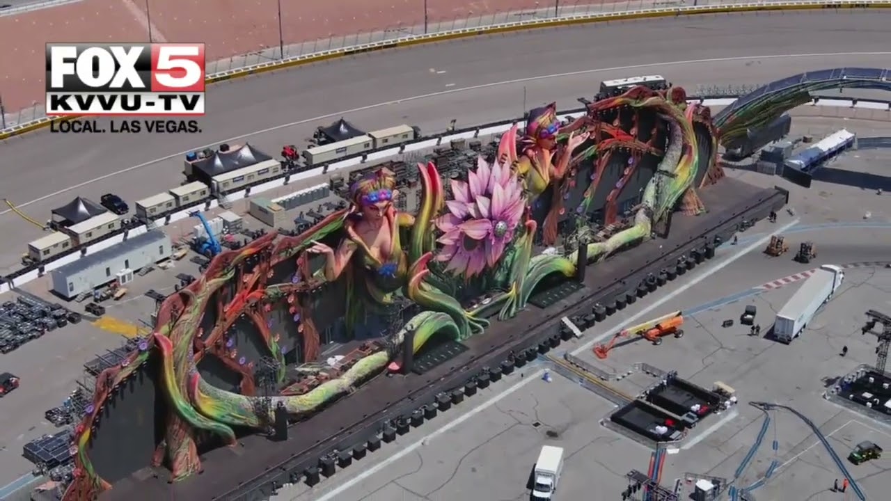 FOX5 drone footage of EDC 2022 in Las Vegas - YouTube
