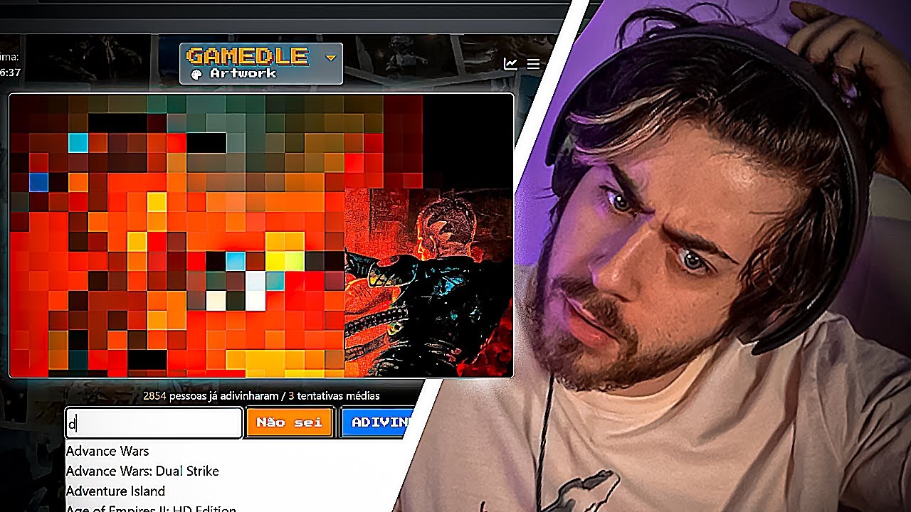 cellbit fazendo o DESAFIO GAMER do Gamedle - YouTube
