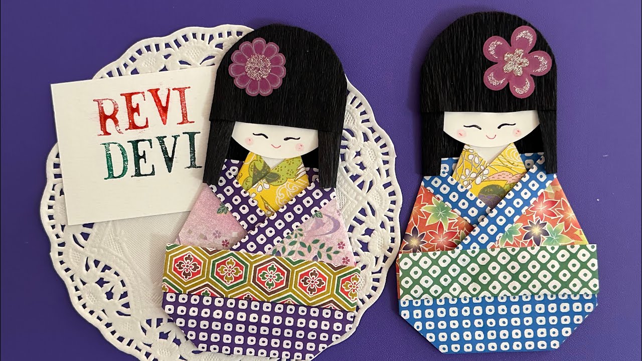Origami boneka kimono Jepang, model baru yang berbeda 👘😊 - YouTube