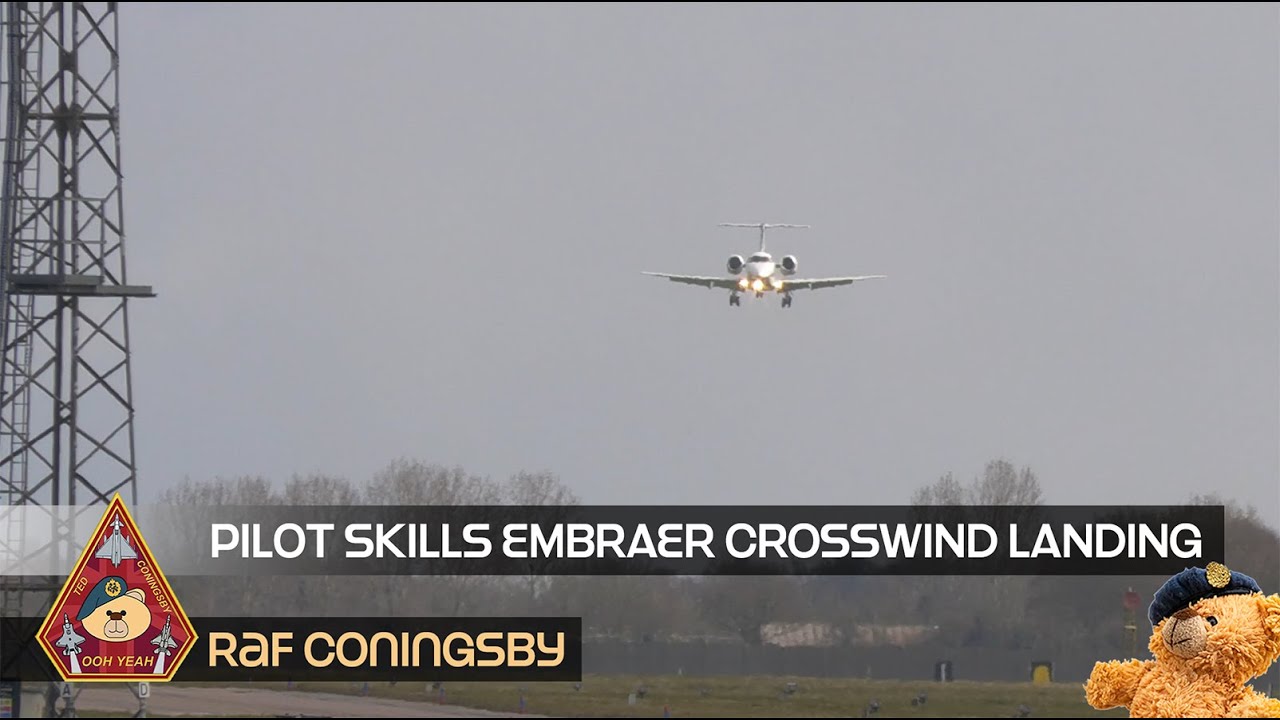 SMOOTH EMBRAER ERJ-145 BAe SYSTEMS PILOT SKILLS WITH A LITTLE CROSSWIND ...