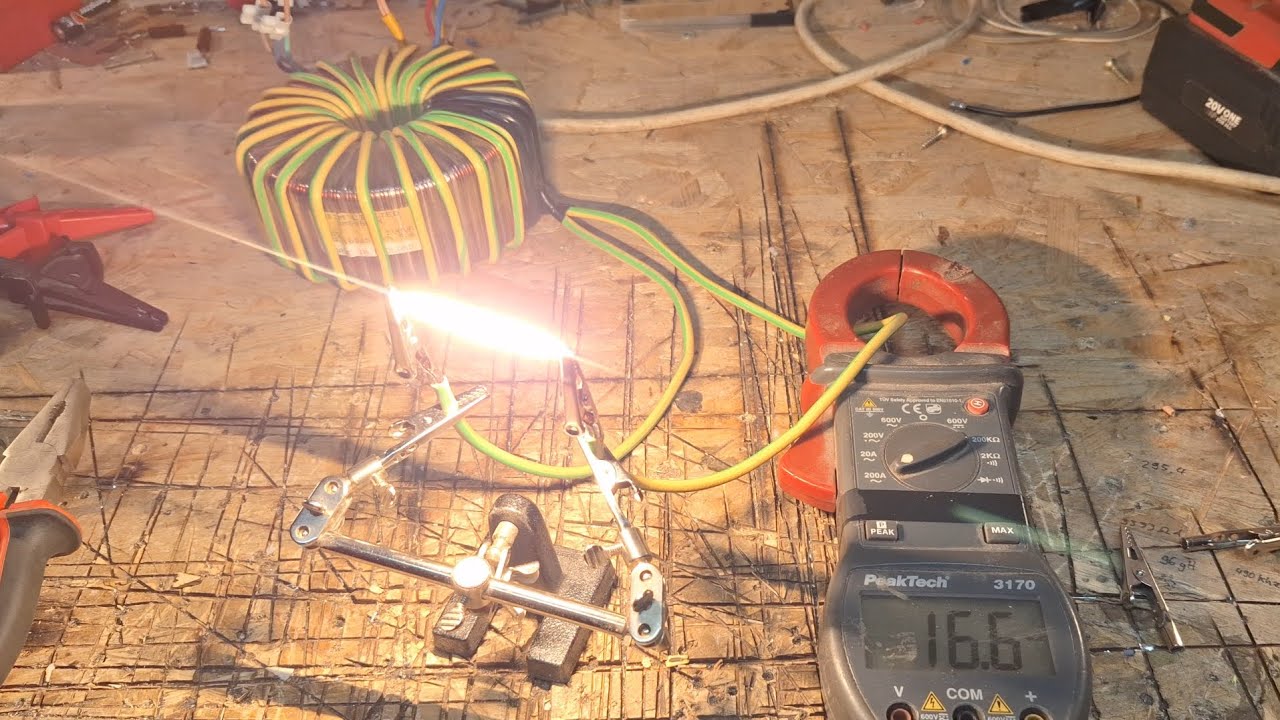 high current transformer DIY Test - YouTube