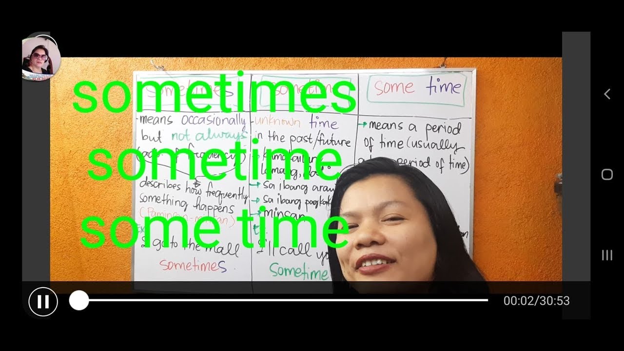 Sometimes, Sometime, and Some Time-English Grammar for Beginners(paano ...