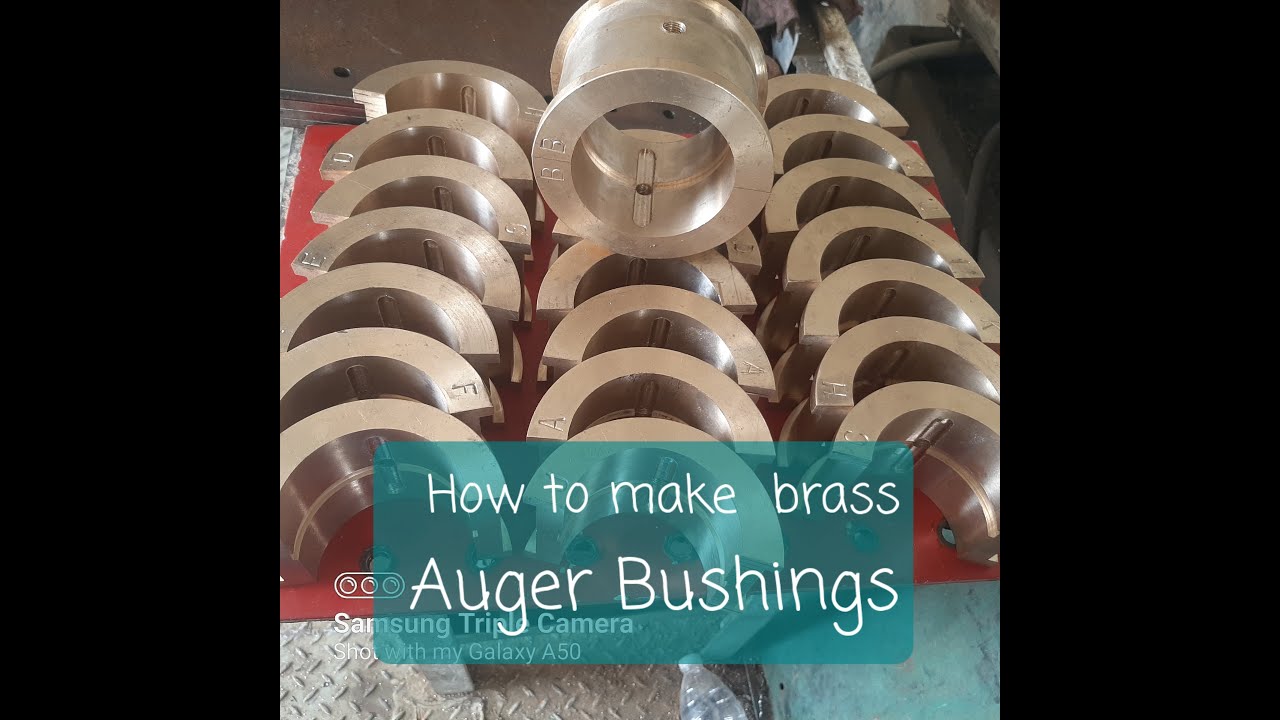 How to make brass auger bushings - YouTube