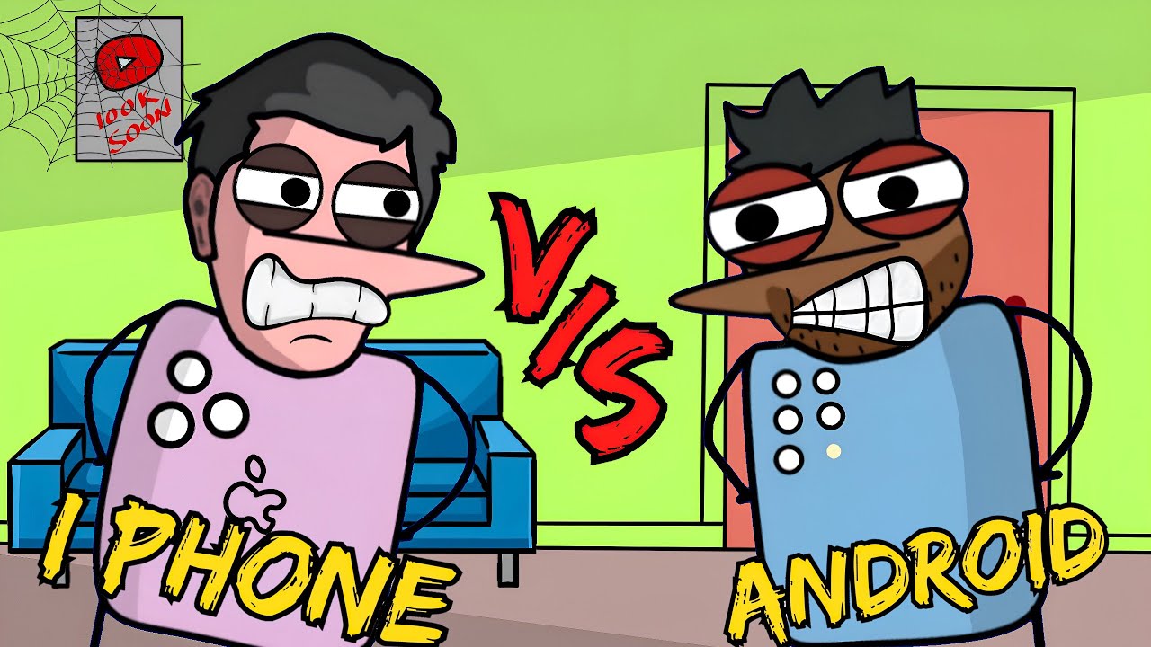 iPhone Vs Android Fight Ft. Smartphone - Angry Toonz Cartoon - YouTube
