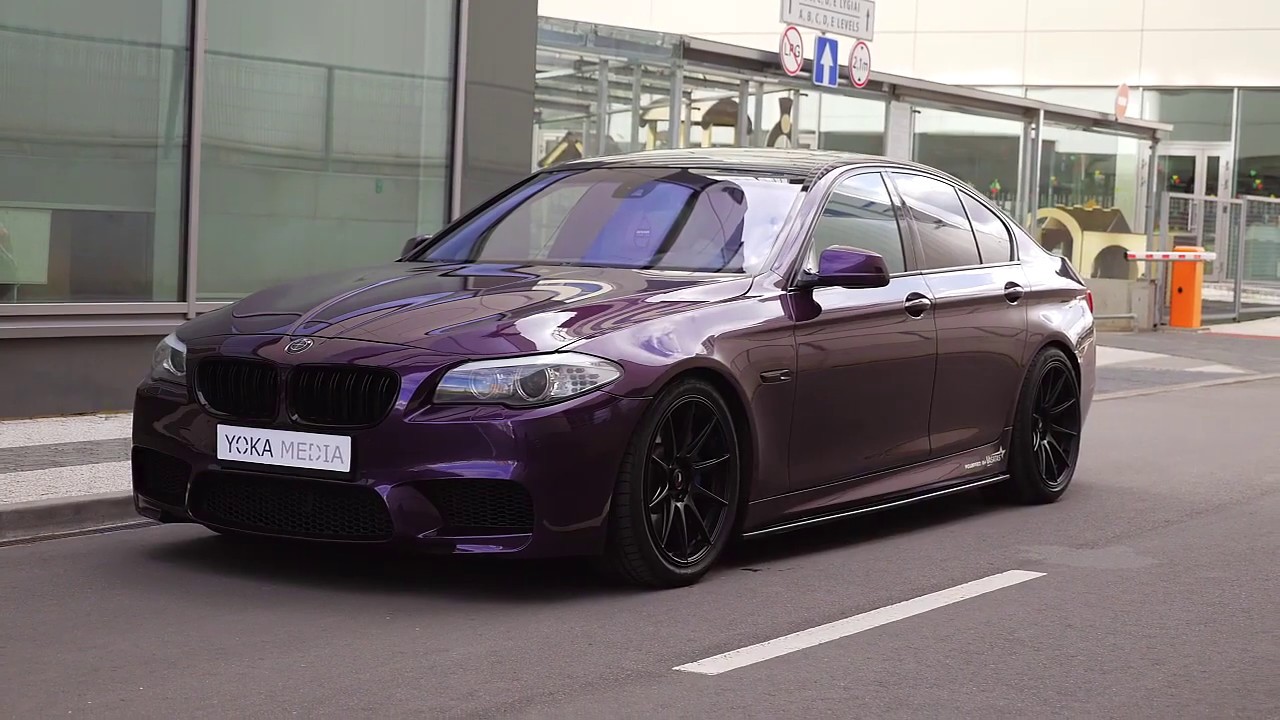 BMW 5 F10 PURPLE M5 color - YouTube