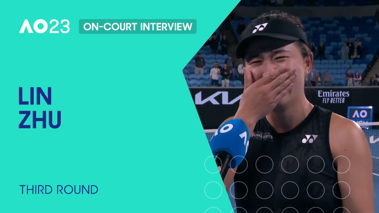 Lin Zhu On-Court Interview | Australian Open 2023 Third Round - YouTube