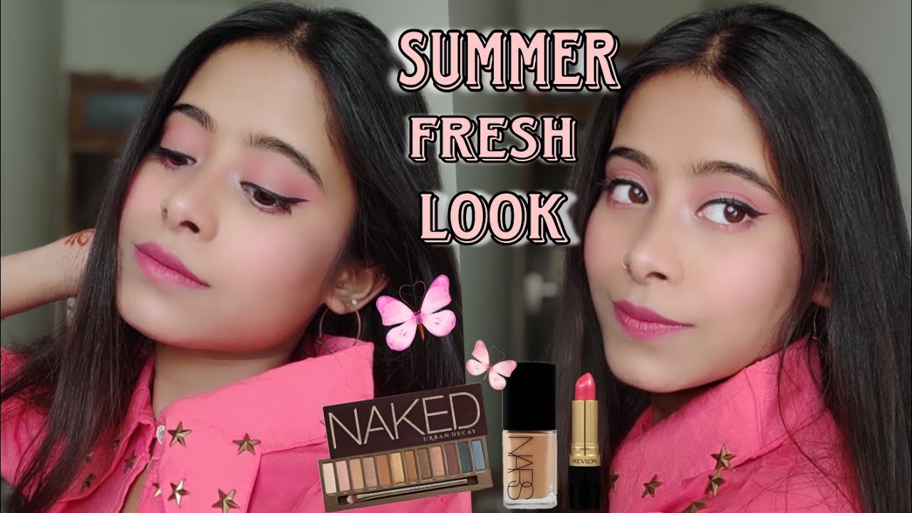 Summer Fresh Pink Makeup Look🌸 Natural Makeup Look #summermakeup # ...