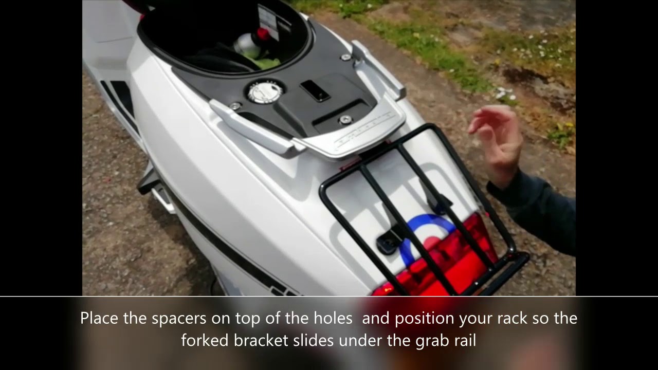 lambretta V special Rear rack fitting - YouTube
