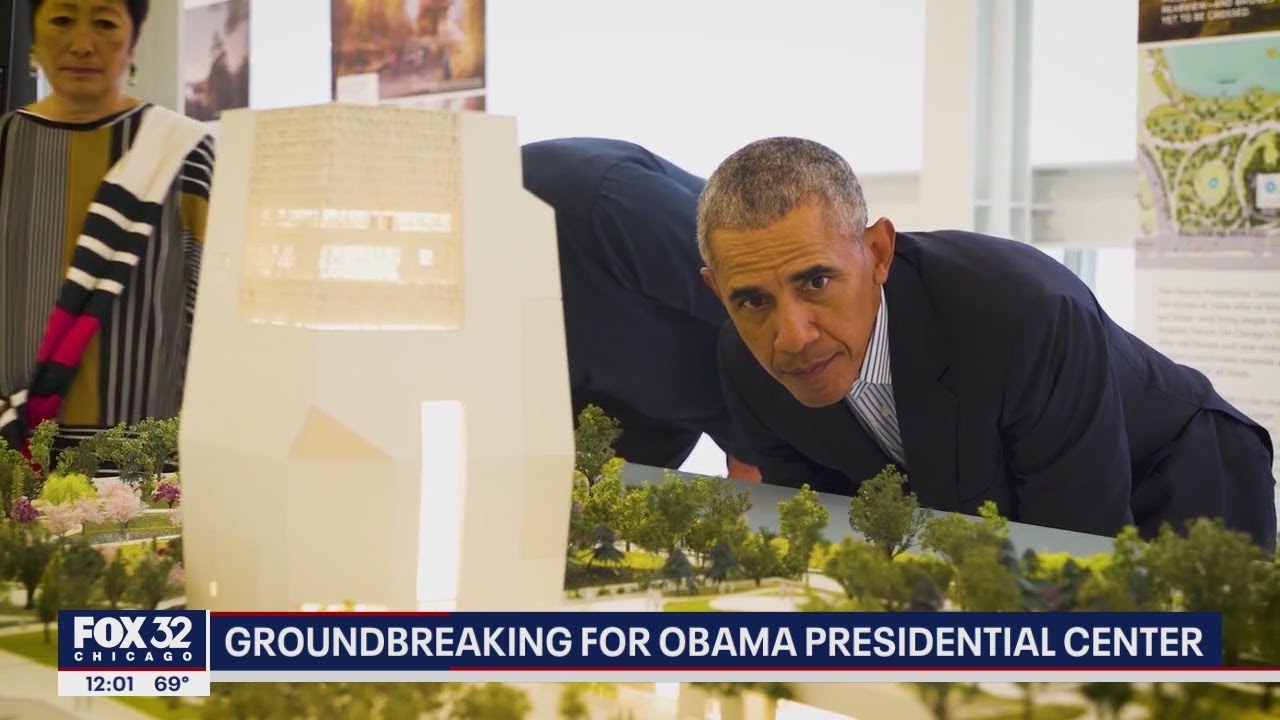 Obamas return to Chicago to break ground on Obama Presidential Center ...