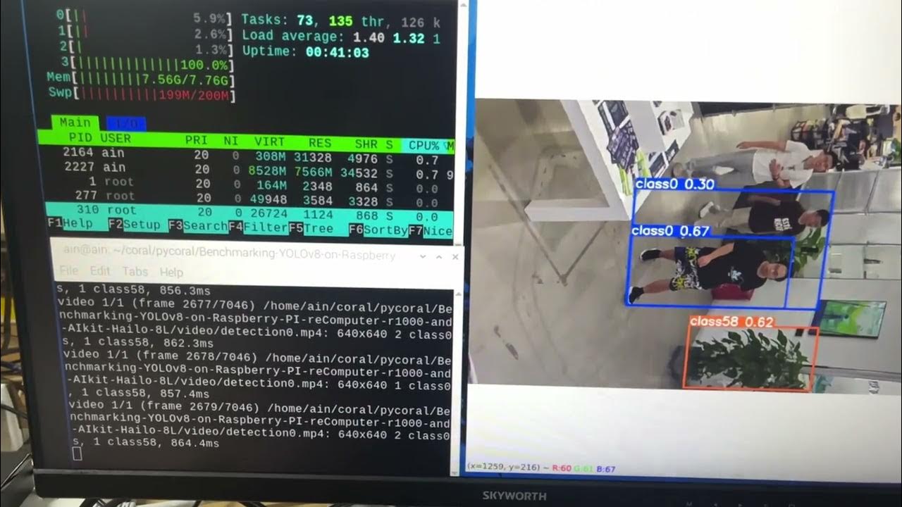 Raspberry Pi AI: YOLOv8s Object Detection with Int8 Format Using M.2 ...