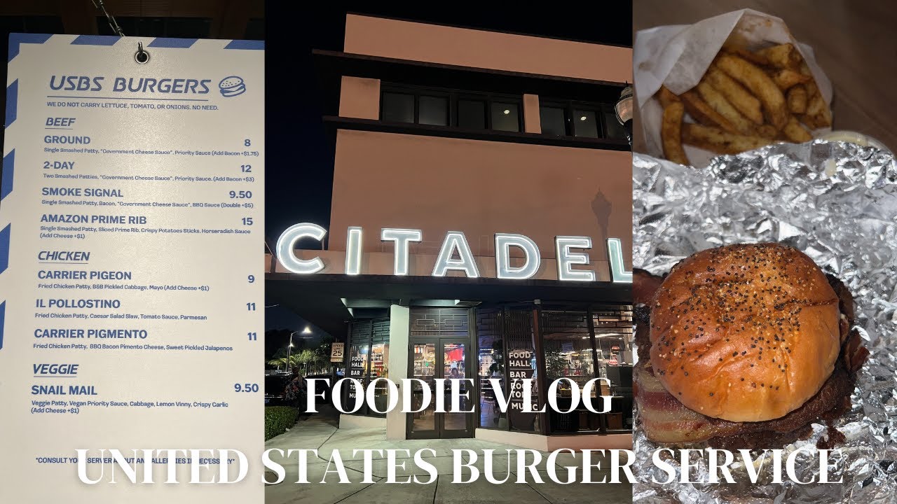 UNITED STATES BURGER SERVICE(USBS) MIAMI FLORIDA FOODIE VLOG ...