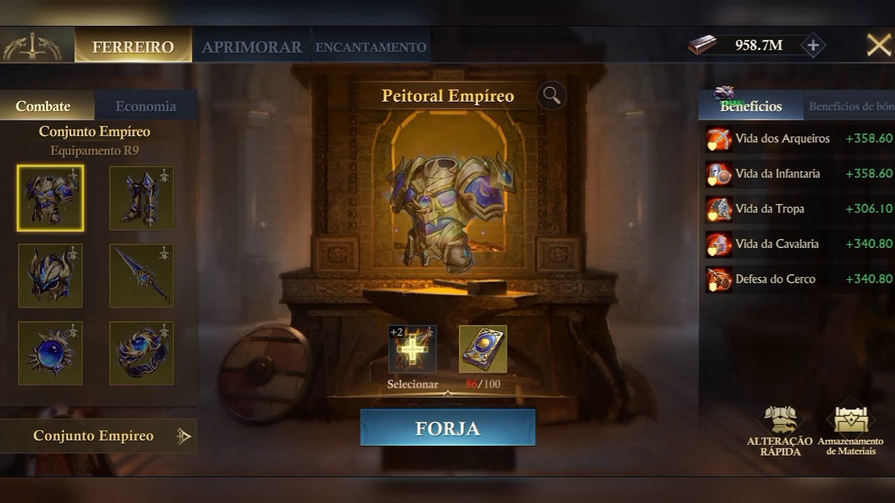 encantando armadura de lorde - enchanting lord armor ( KING OF AVALON ...