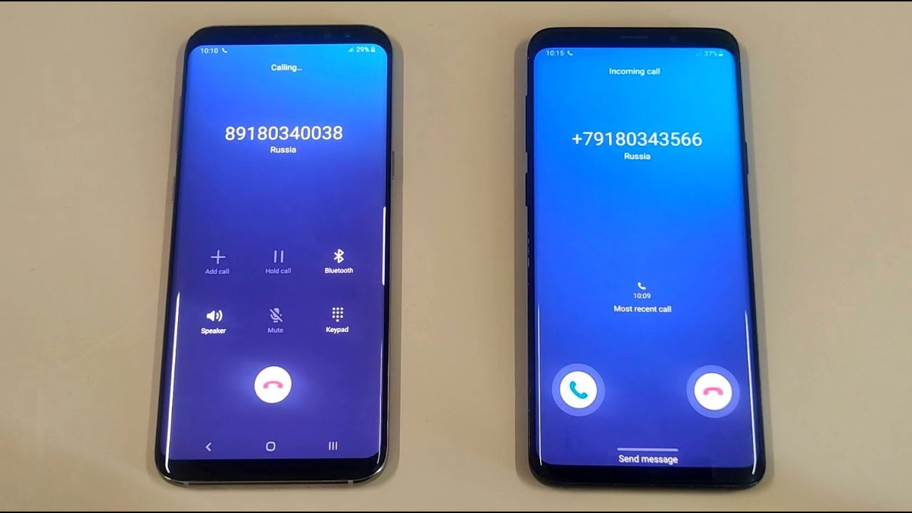 Samsung Galaxy S8 Plus + S9 Plus Incoming call & Outgoing call at the ...