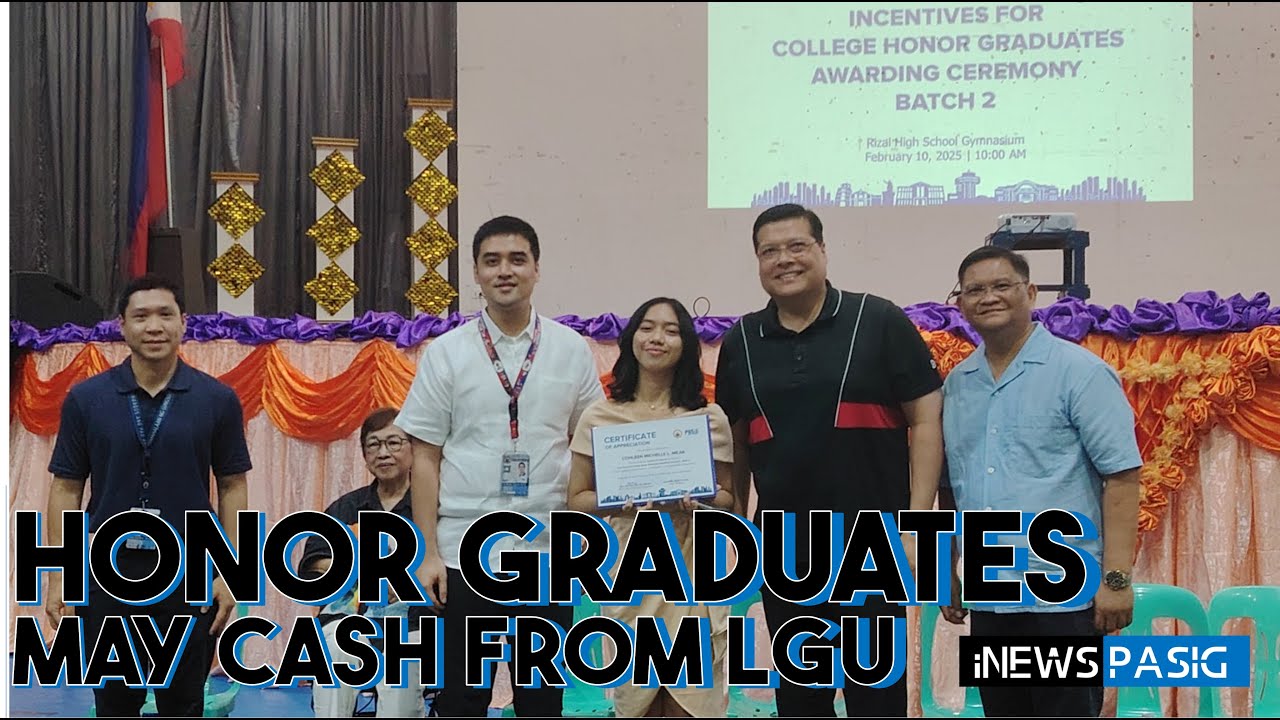 LIVE: Cash incentive para sa mga College Honor Graduates na Pasigueño ...