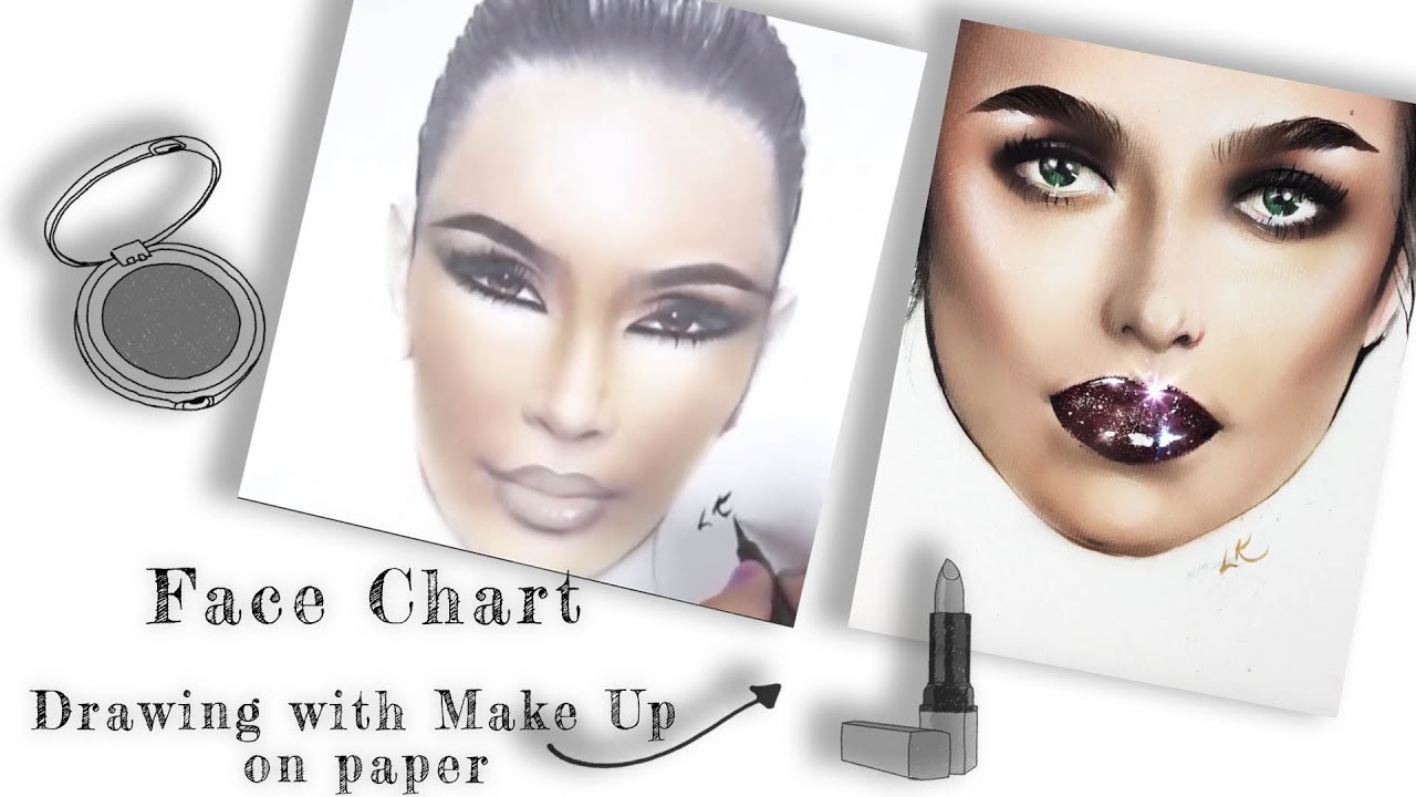 Makeup Drawings On Paper | Saubhaya Makeup