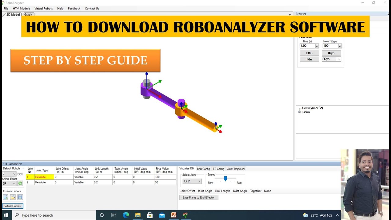 How to download Roboanalyzer software | Learn with Nikhil - YouTube