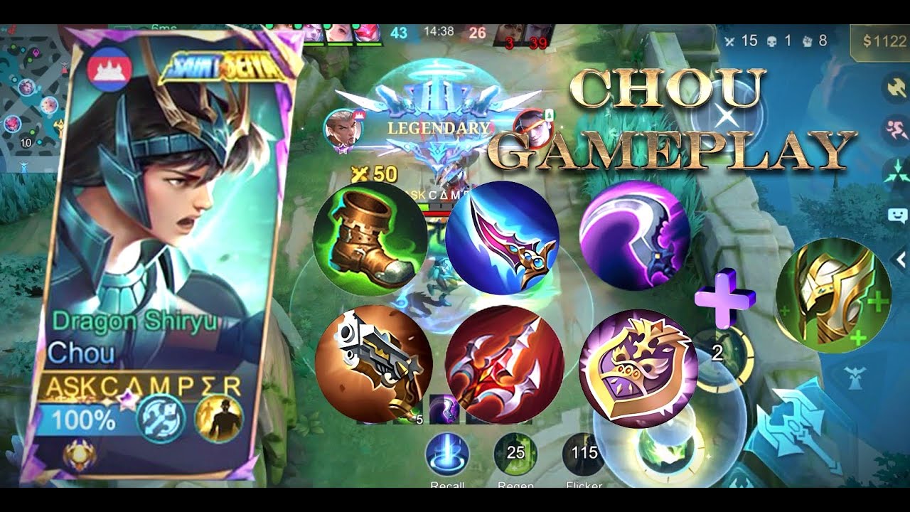 CHOU 19KILLS !! Item and Emblem Damage Recommend | CHOU Classic ...