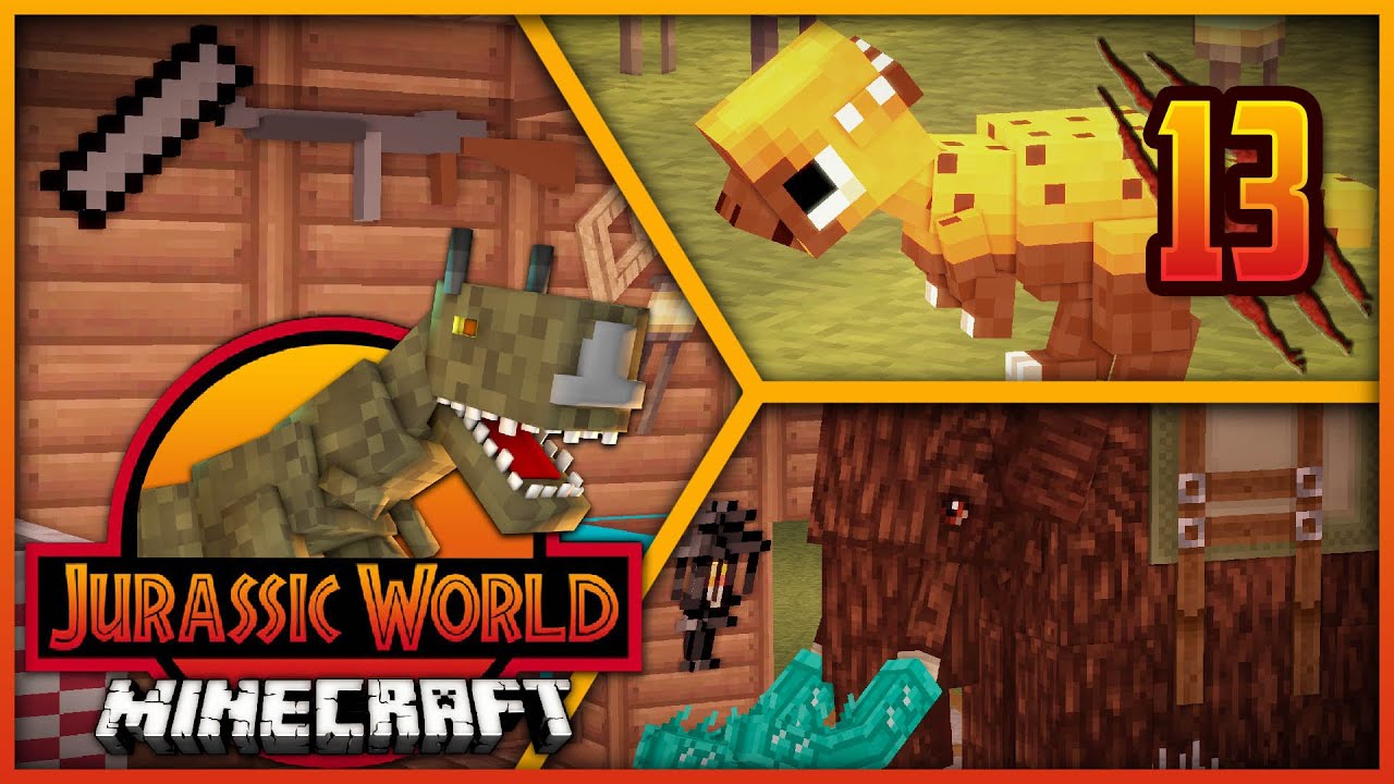 Minecraft Jurassic World - Episode 13 - NEW DINOSAUR & DIAMOND MAMMOTH ...