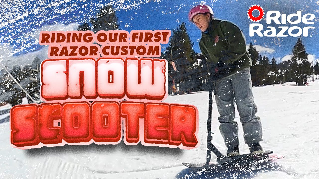 Riding The First Razor Snow Scooter | RideRazor - YouTube