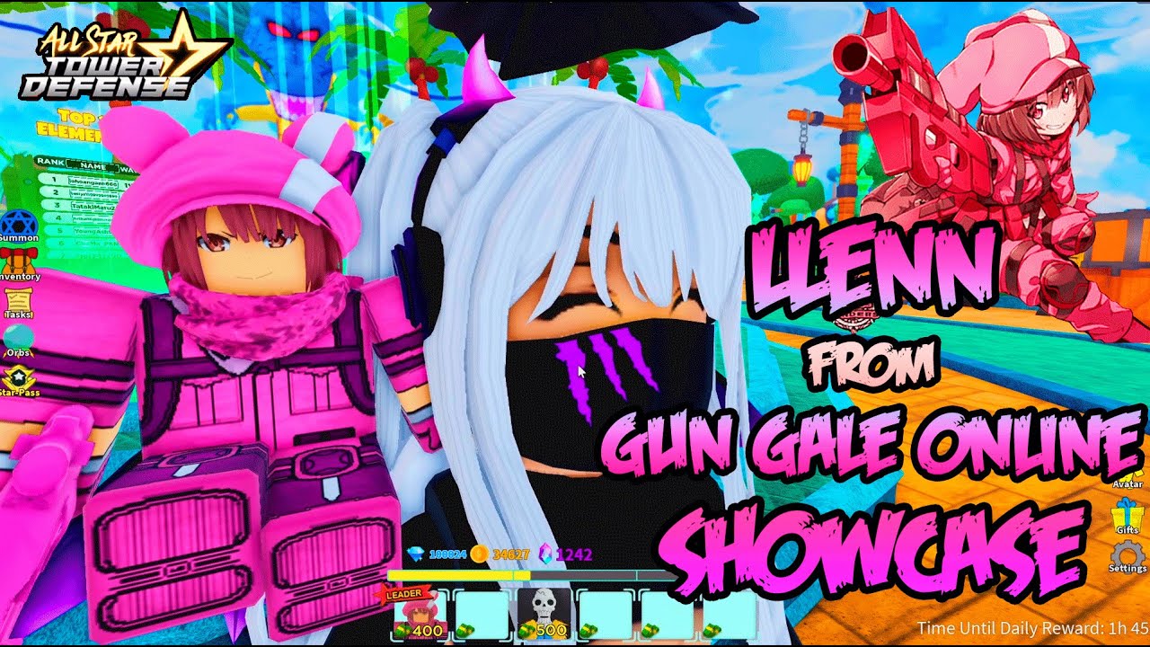 💗LLENN FROM GUN GALE ONLINE💗 SHOWCASE🌟 ALL STAR TOWER DEFENSE 🌟 #ROBLOX ...