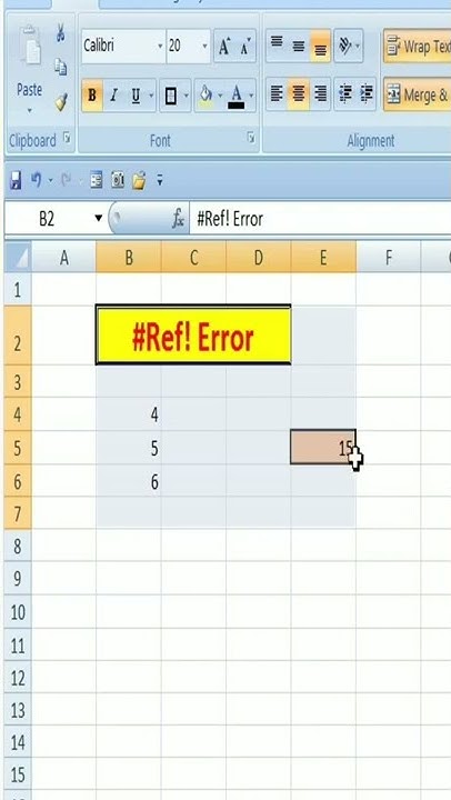 How to remove Ref! in Excel ll How to Fix Ref! in Excel ll #shorts - YouTube