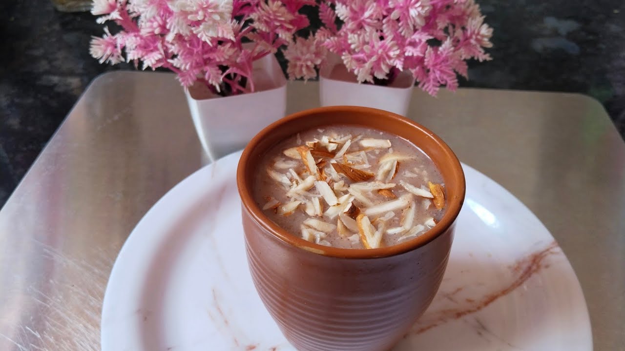 Super healthy and delicious ragi malt with coconut milk| Nachini malt ...