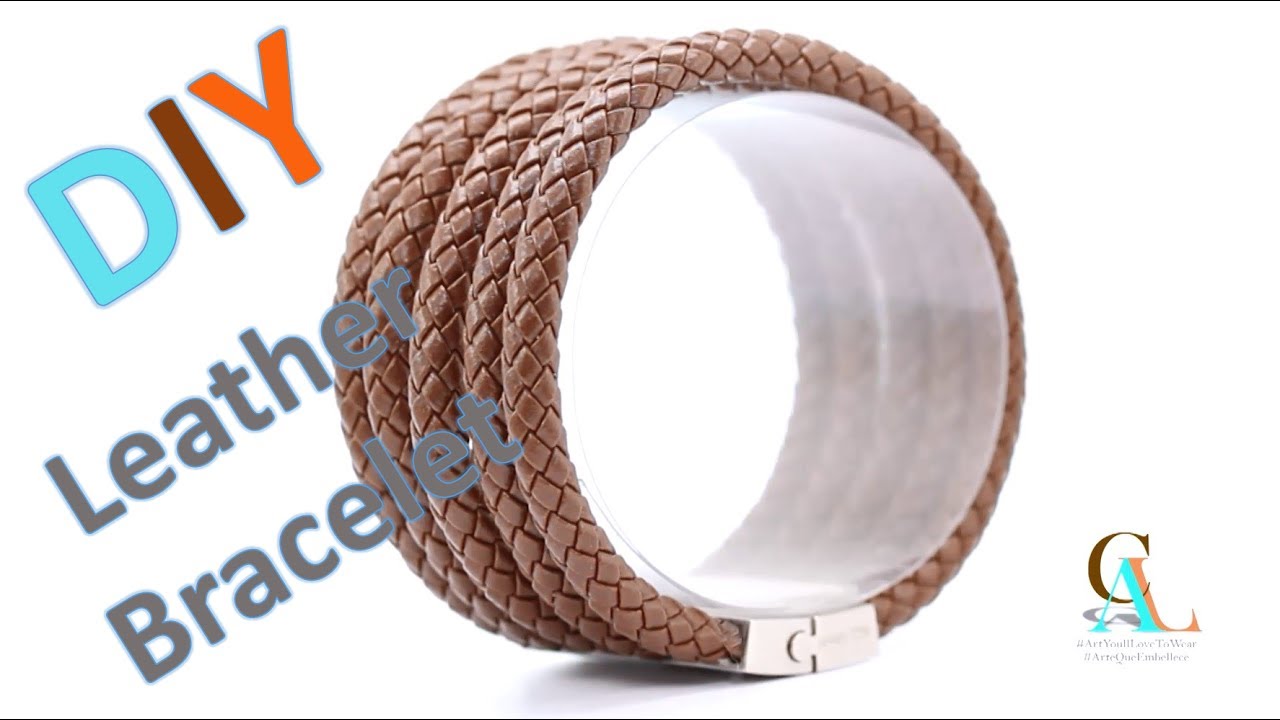 FREE DIY Leather cord Bracelet - YouTube