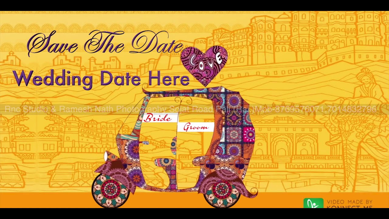 Marwadi Wedding Invitation Tamplate | Save The Date | Rajasthani ...