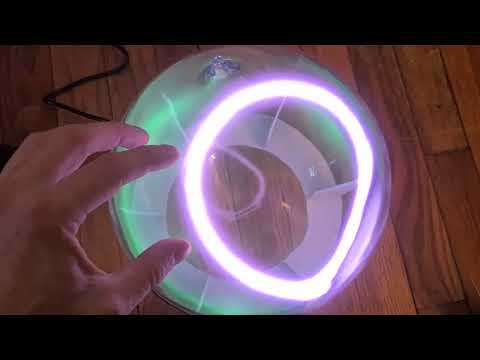 Plasma Toroid- Giant 22 cm. Xenon Globe - YouTube