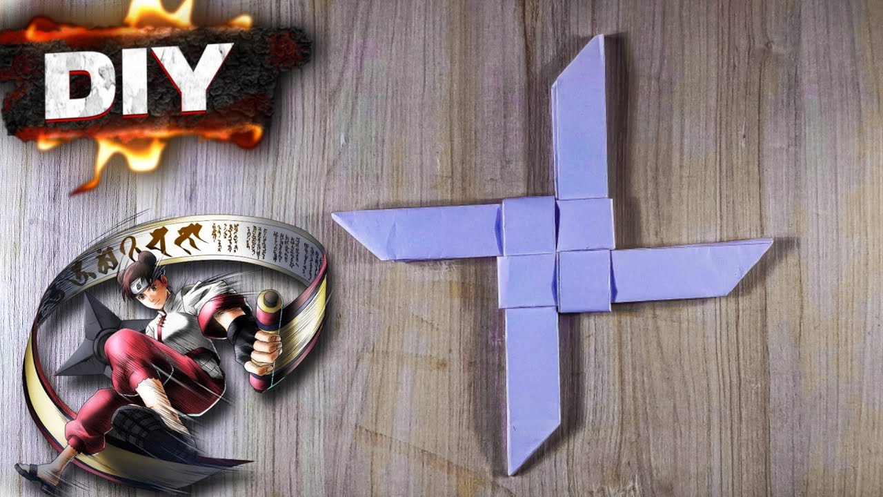 DIY-How to make a naruto shuriken with paper🎋🤩|Naruto's shuriken ...