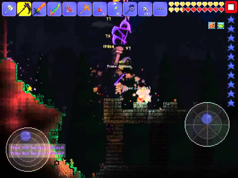 Terraria: Skeletron prime with dead sickle - YouTube