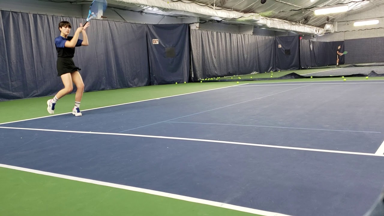 Jordan tennis lesson forehand - YouTube